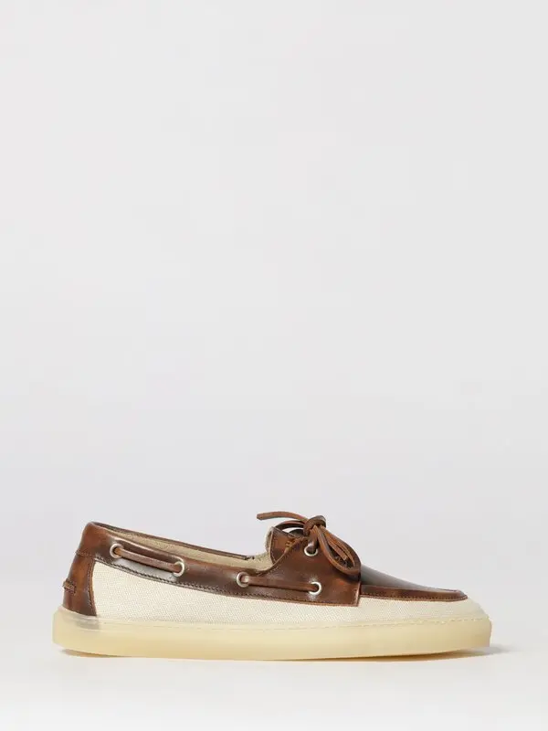 SUMMERY COPENHAGEN Leather And Canvas Loafers