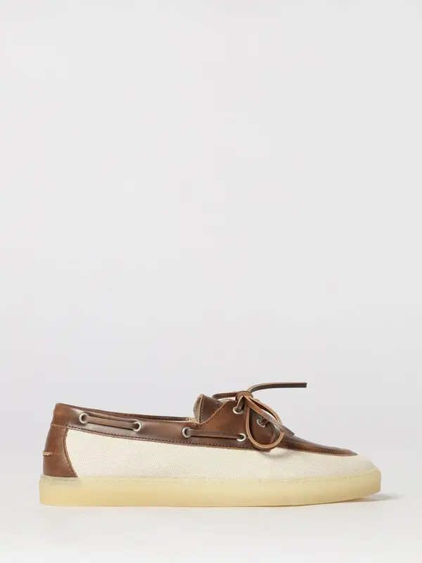 SUMMERY COPENHAGEN Leather And Canvas Loafers