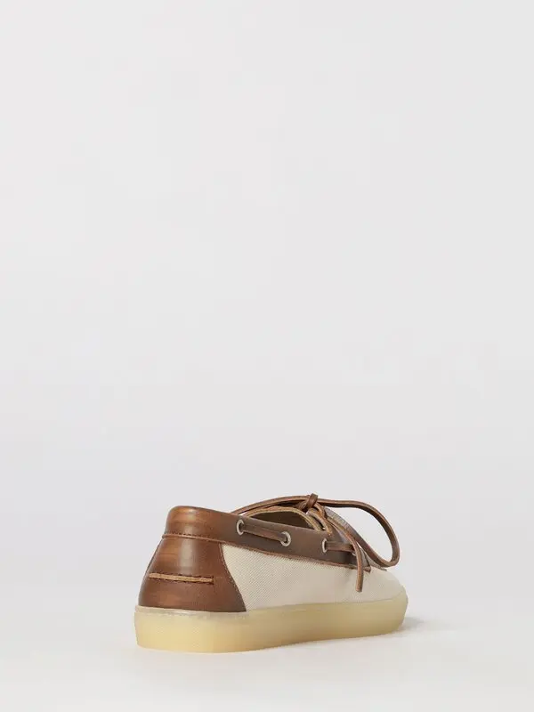 SUMMERY COPENHAGEN Leather And Canvas Loafers