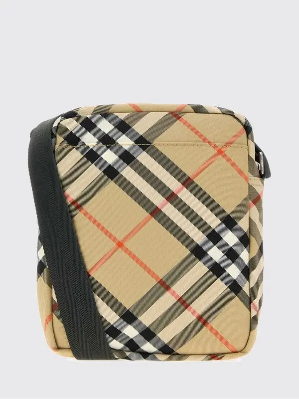 Burberry Checkered Shoulder Bag With Embossed Equestrian Knight