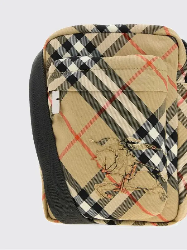 Burberry Checkered Shoulder Bag With Embossed Equestrian Knight
