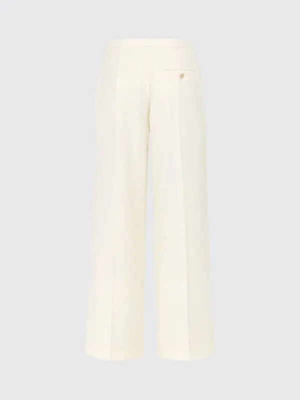 Alberta Ferretti Crêpe Tailored Palazzo Trousers - Ivory