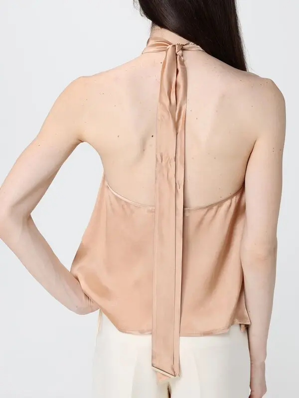 SIMONA CORSELLINI Halter Neck Top - Beige