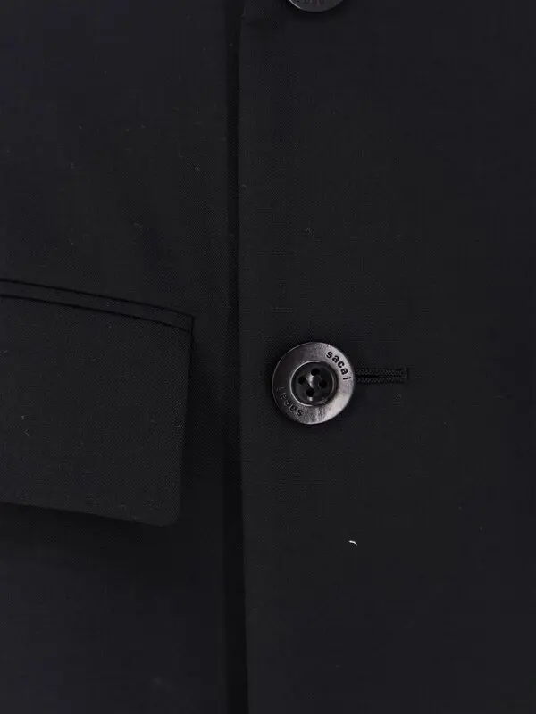 Sacai Double Breasted Wool Blend Vest