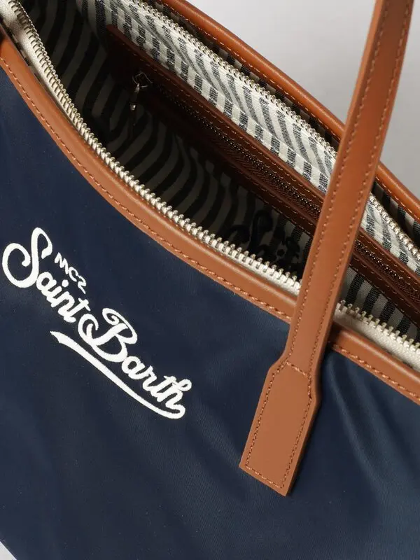 MC2 SAINT BARTH Nylon Tote Bag With Embroidered Logo - Navy