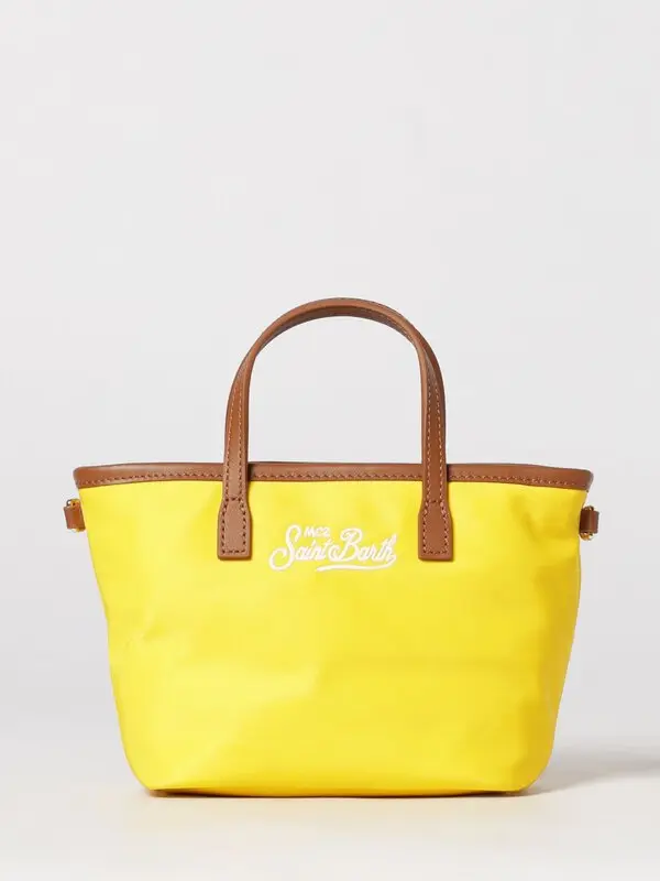 MC2 SAINT BARTH Nylon Bag With Embroidered Logo - Yellow