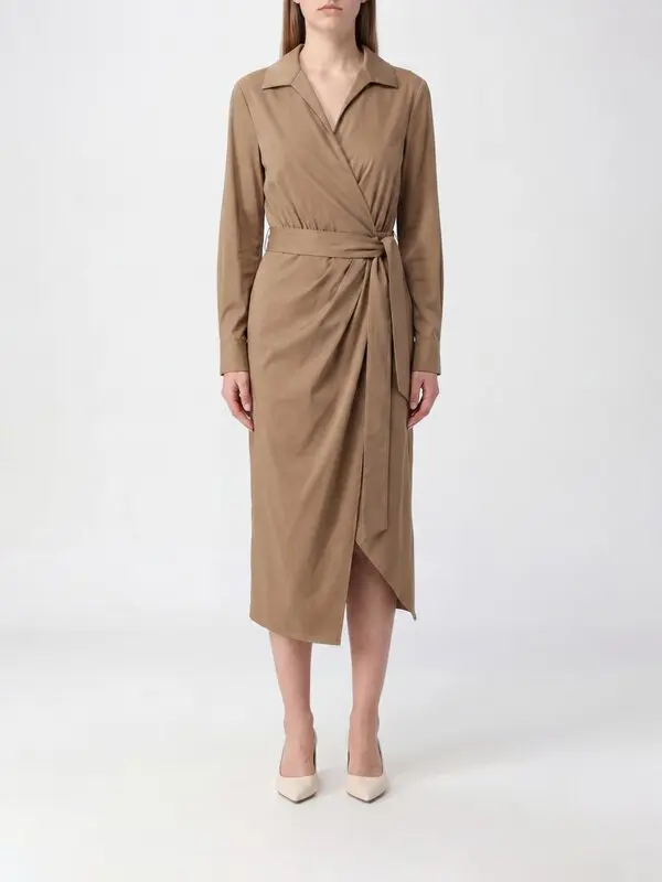 Max Mara Midi Wrap Dress - Sand