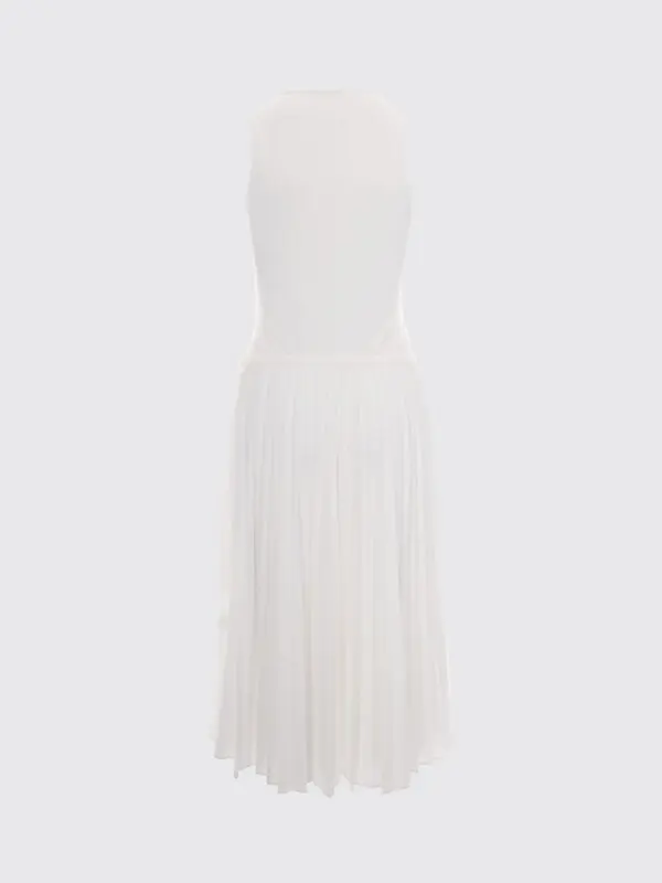 Lacoste Sleeveless V-neck Pleated Dress