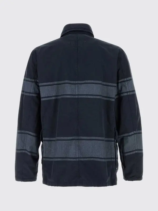 FAY Striped Toggle Jacket - Navy