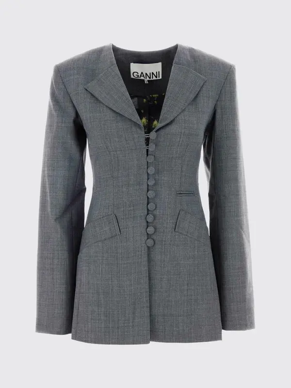 GANNI Tailored Jacket With Button Detailing