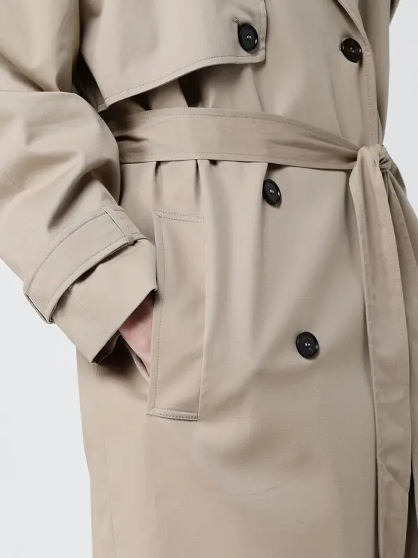 ANINE BING Ricky Long Viscose Trench Coat - Beige