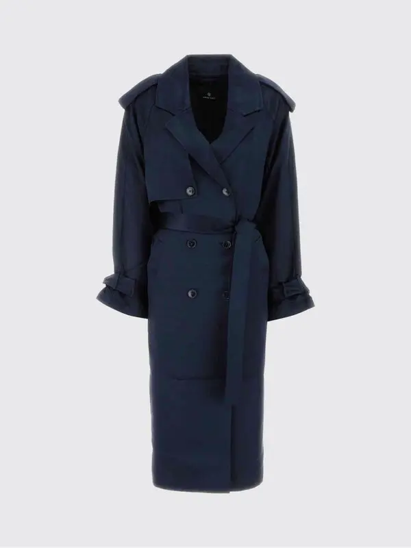 ANINE BING Ricky Long Viscose Trench Coat
