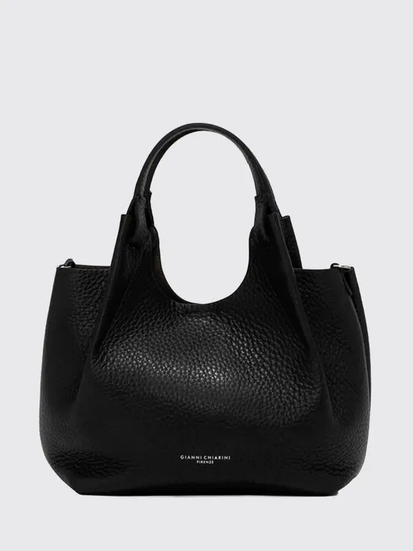 GIANNI CHIARINI Dua Hammered Leather Top Handle Bag