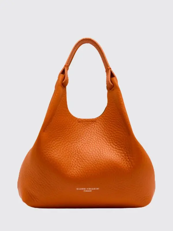 GIANNI CHIARINI Dua Hammered Leather Top Handle Bag - Red