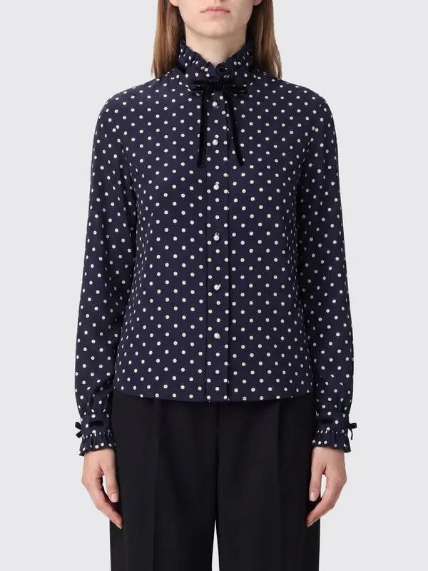 Valentino Garavani Polka Dot Shirt With Pussy Bow Detail