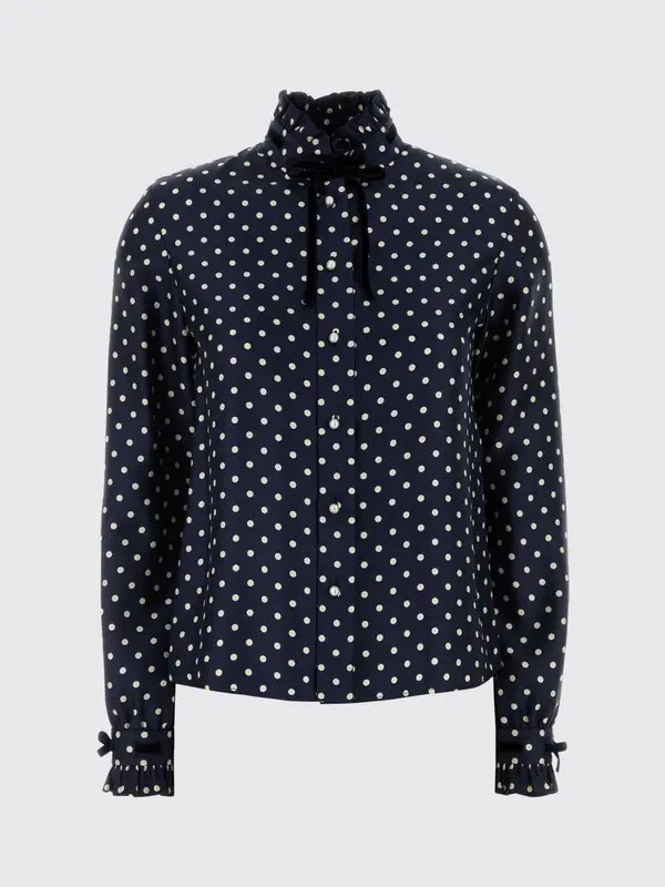 Valentino Garavani Polka Dot Shirt With Pussy Bow Detail