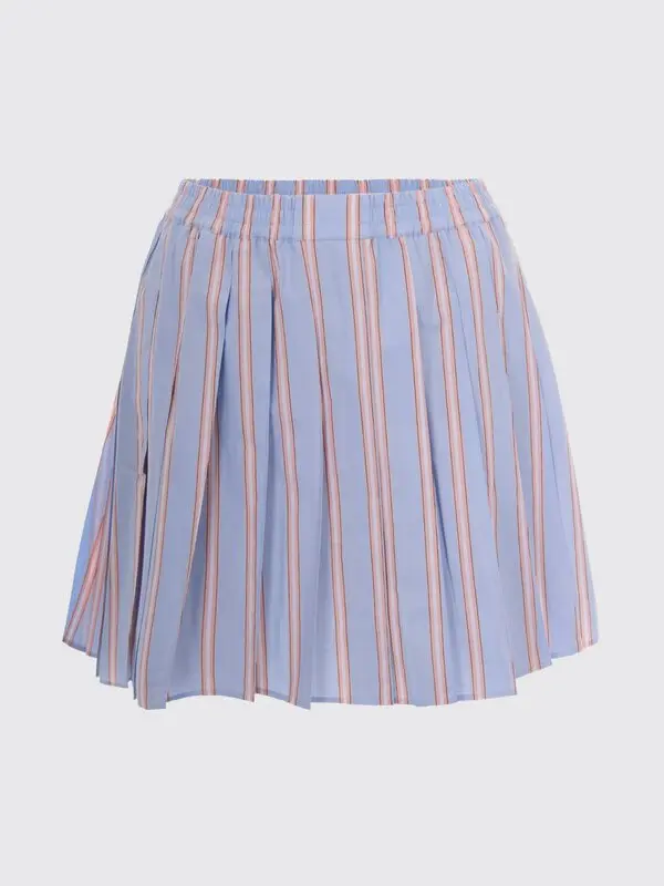 Lacoste Striped Cotton Pleated Mini Skirt