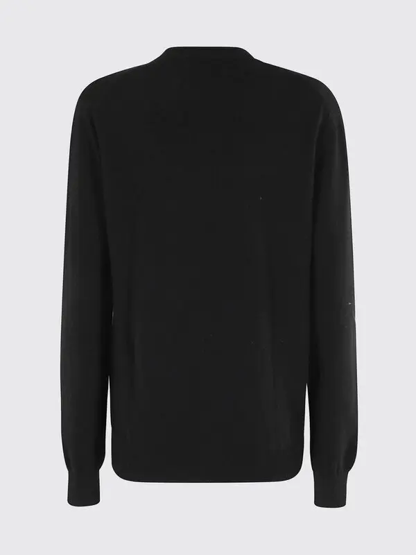 Play Comme Des Garcon Cardigan With Red Heart Appliqu - Black