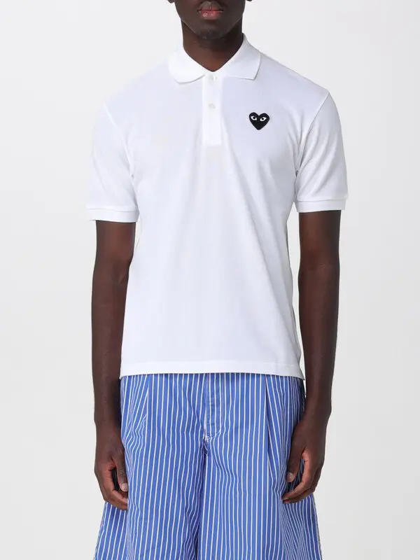 Play Comme Des Garcon Cotton Polo Shirt With Logo