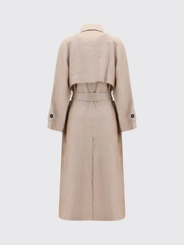 Brunello Cucinelli Double-breasted Linen Trench Coat