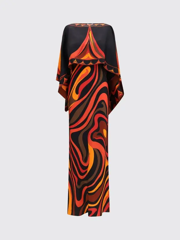 Emilio Pucci Printed Silk Long Dress