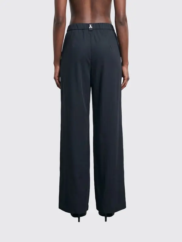 Patrizia Pepe Stretch Cotton Straight Leg Trousers - Black