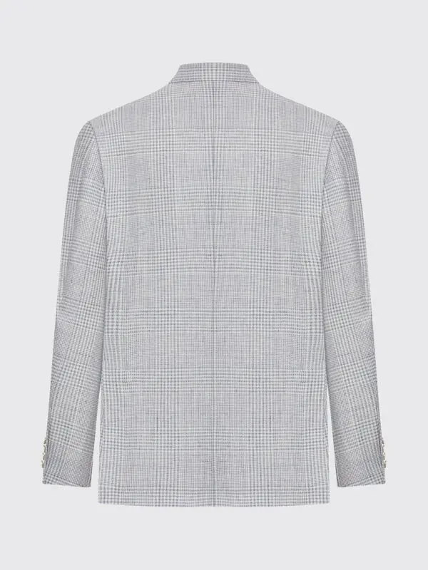 LARDINI Checked Blazer - Blue