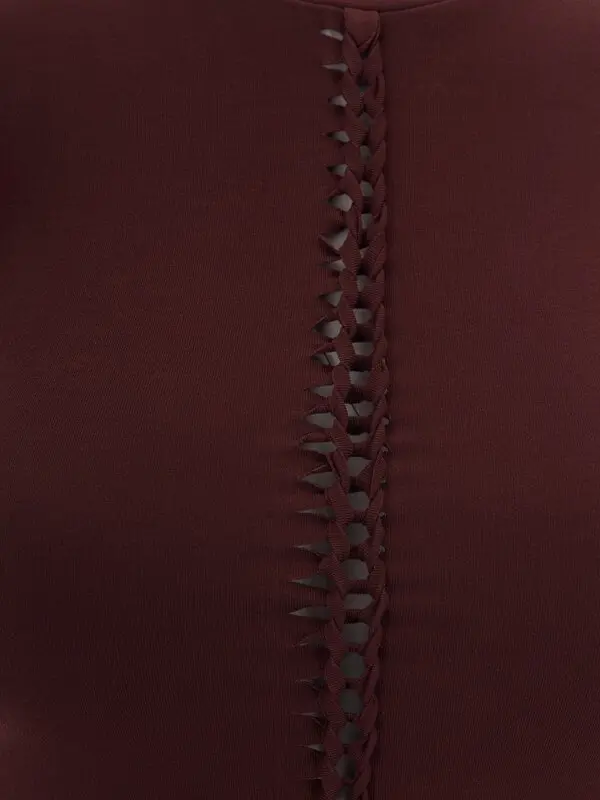 Patrizia Pepe Sleeveless Modal Top - Brown