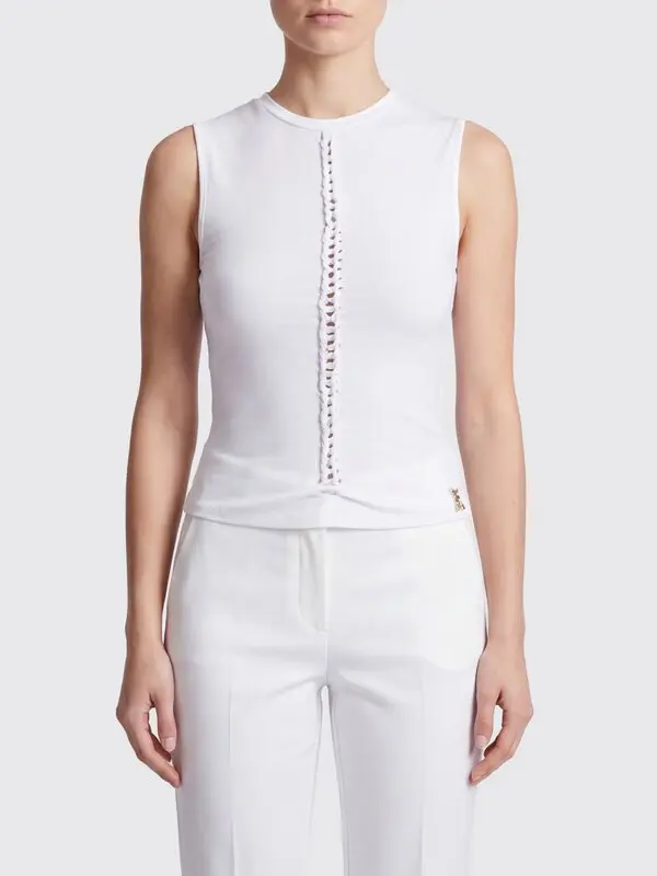 Patrizia Pepe Sleeveless Modal Top - White