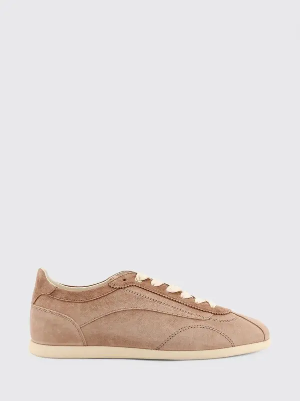 Brunello Cucinelli Leather And Suede Low-top Sneakers - Beige