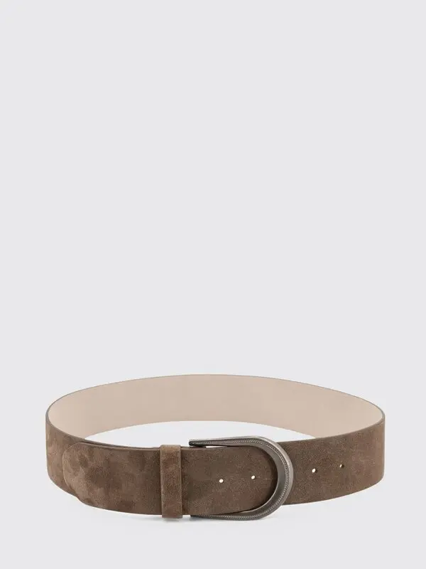 Brunello Cucinelli Suede Calfskin Belt
