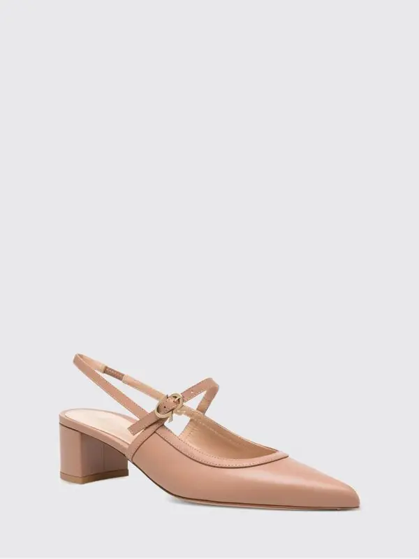 GIANVITO ROSSI Allette Leather Slingback Pumps - Nude