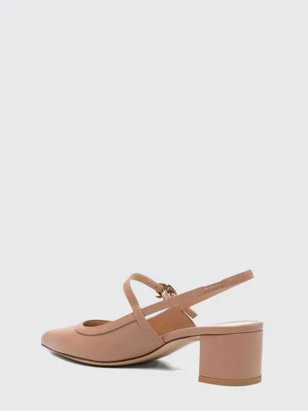GIANVITO ROSSI Allette Leather Slingback Pumps - Nude