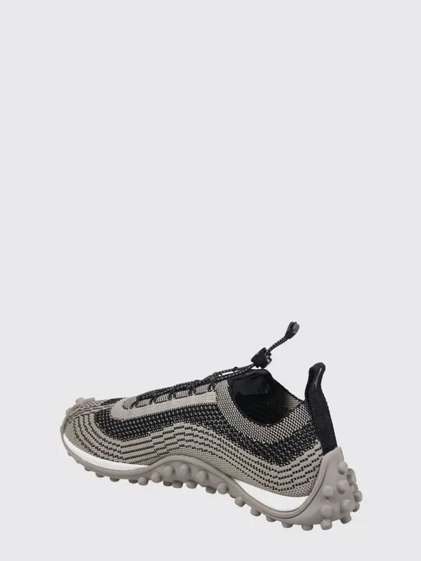 AMI Paris Mirage Striped Knit Low-top Sneakers - Grey