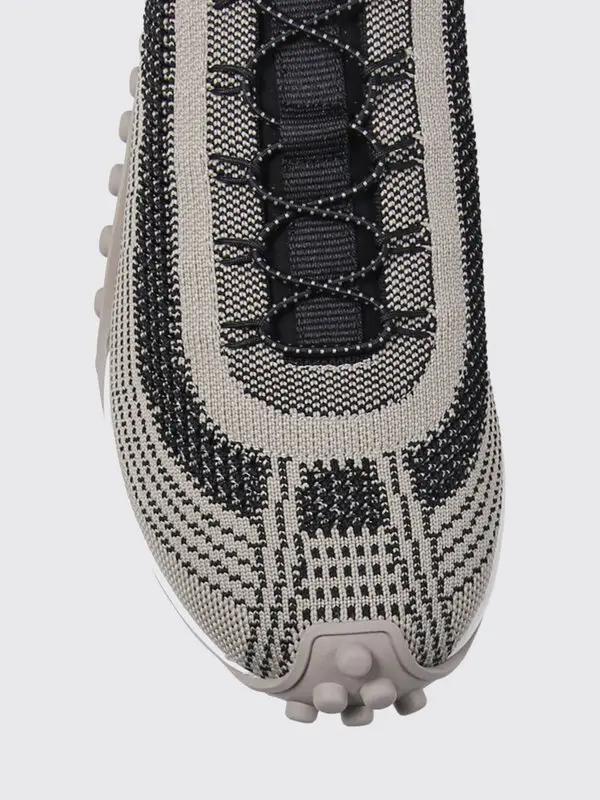 AMI Paris Mirage Striped Knit Low-top Sneakers - Grey