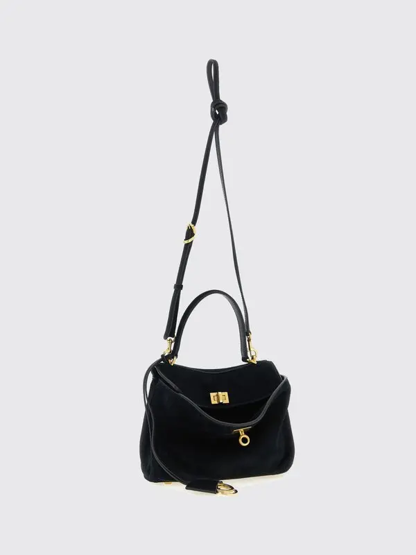 Balenciaga Rodeo Mini Calfskin Leather Handbag - Black