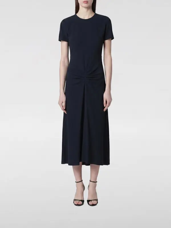 Victoria Beckham Midi Jersey Sheath Dress With Ruched Waist