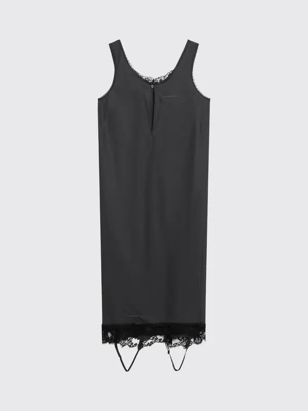 MAISON MARGIELA Lace Trim Midi Dress