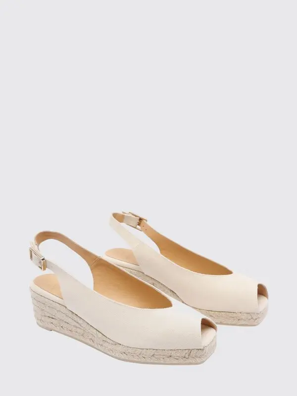 CastaÑer Mid-wedge Canvas Espadrille Sandals With Open Toe And Ankle Strap