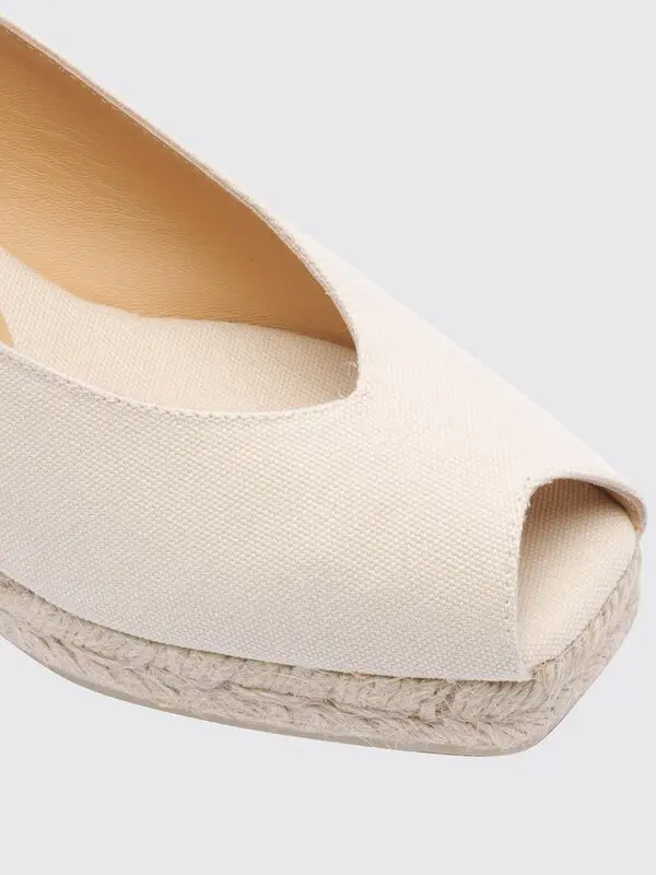 CastaÑer Mid-wedge Canvas Espadrille Sandals With Open Toe And Ankle Strap