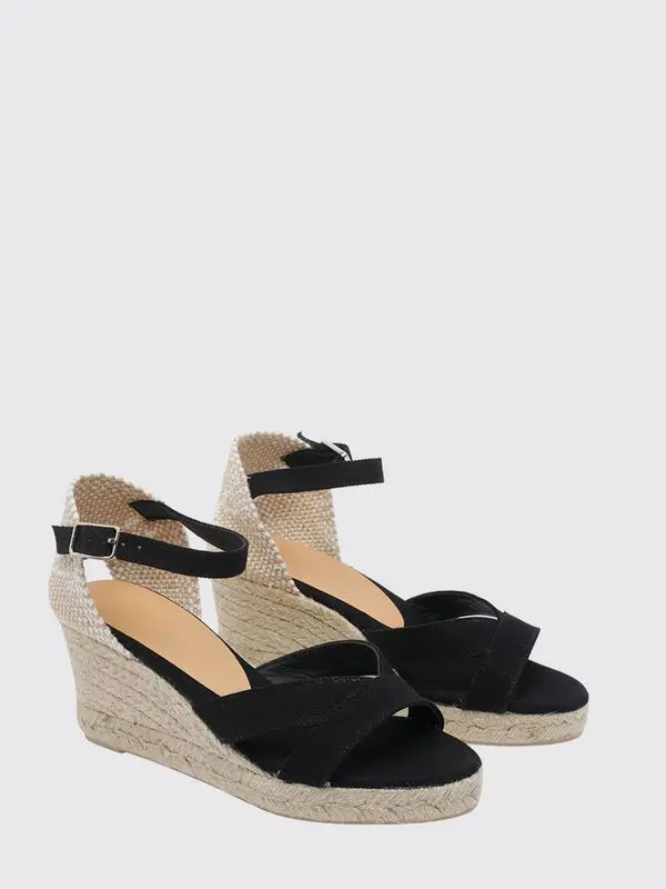 CastaÑer Bruna Mid-wedge Canvas Espadrilles With Adjustable Ankle Strap