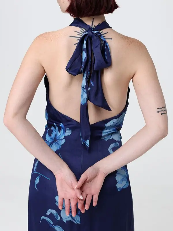 MAR DE MARGARITAS Halterneck Floral Maxi Dress
