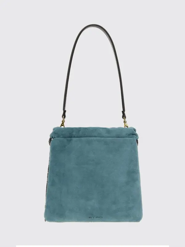 Etro Kalispera Mini Bag In Suede With Floral Embroidery