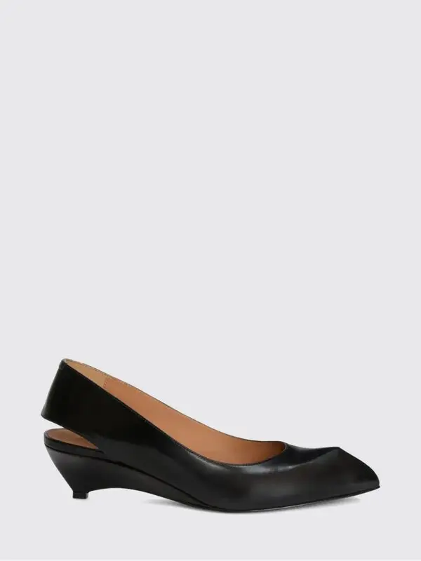 JIL SANDER Leather Slingback Court Shoes - Black