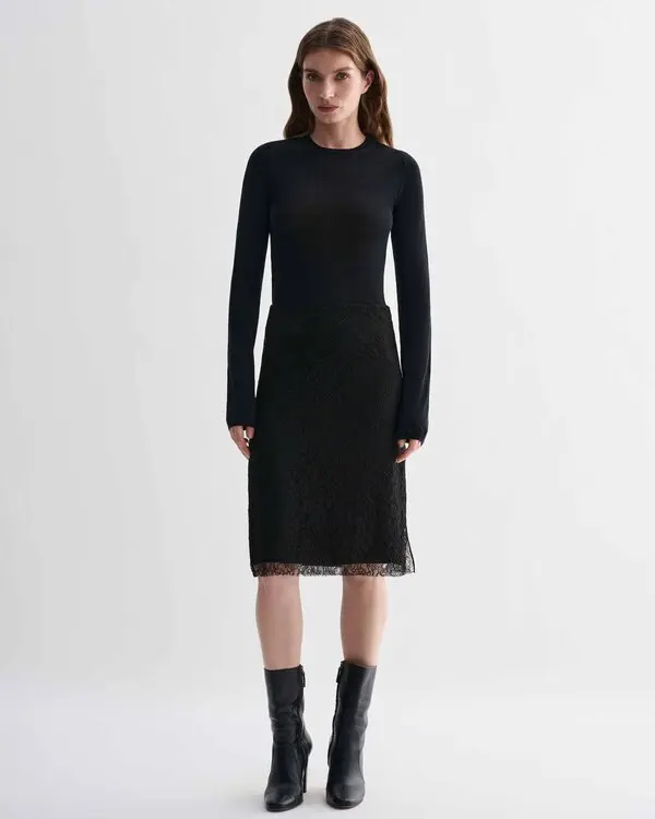 Veronica De Piante Nola Lace Midi Skirt