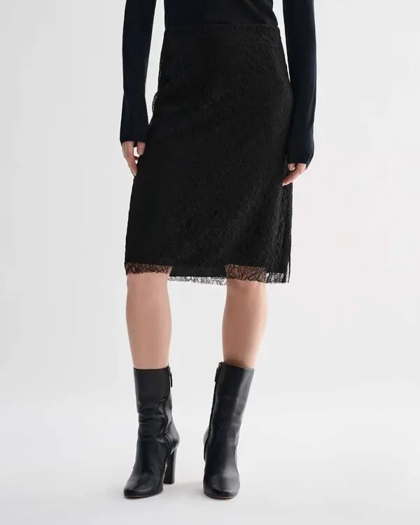Veronica De Piante Nola Lace Midi Skirt