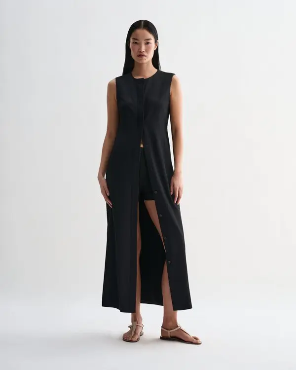Veronica De Piante Hana Silk Maxi Dress - Black
