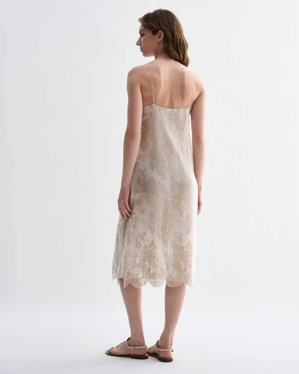 Veronica De Piante Aya Sequin Lace Slip Dress