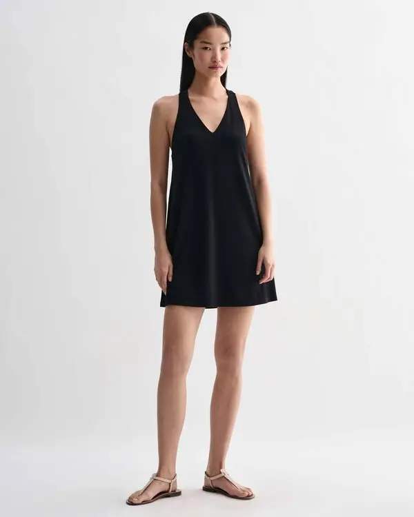 Veronica De Piante Vittoria Dress In Stretch Viscose Jersey - Black