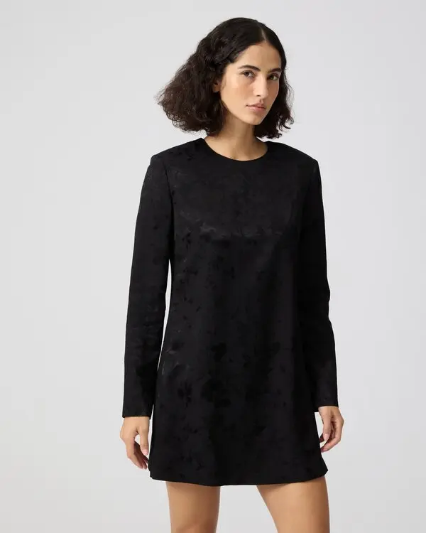 Veronica De Piante Carlota Long Sleeve Jacquard Mini Dress